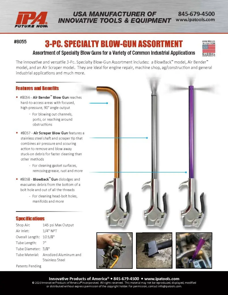 IPA® Specialty Tools Line Sell Sheets | Innovative Products of America
